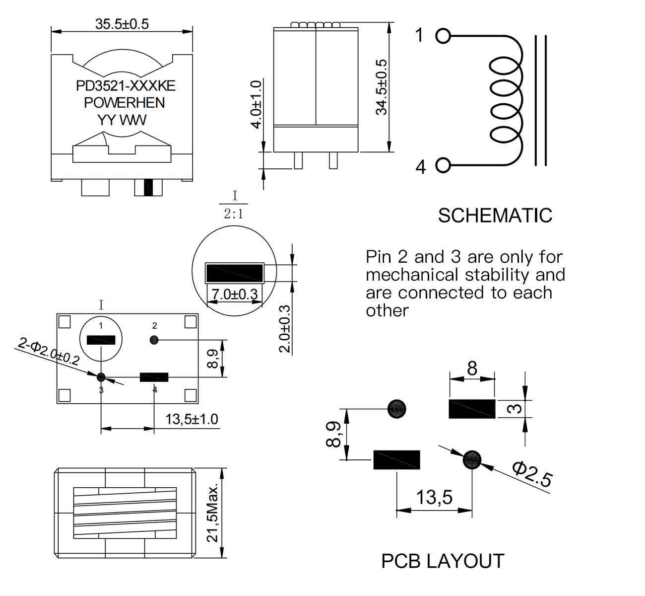 PD3521-152KE_插件大电流电感_产品中心_深圳宝亨电子有限公司
